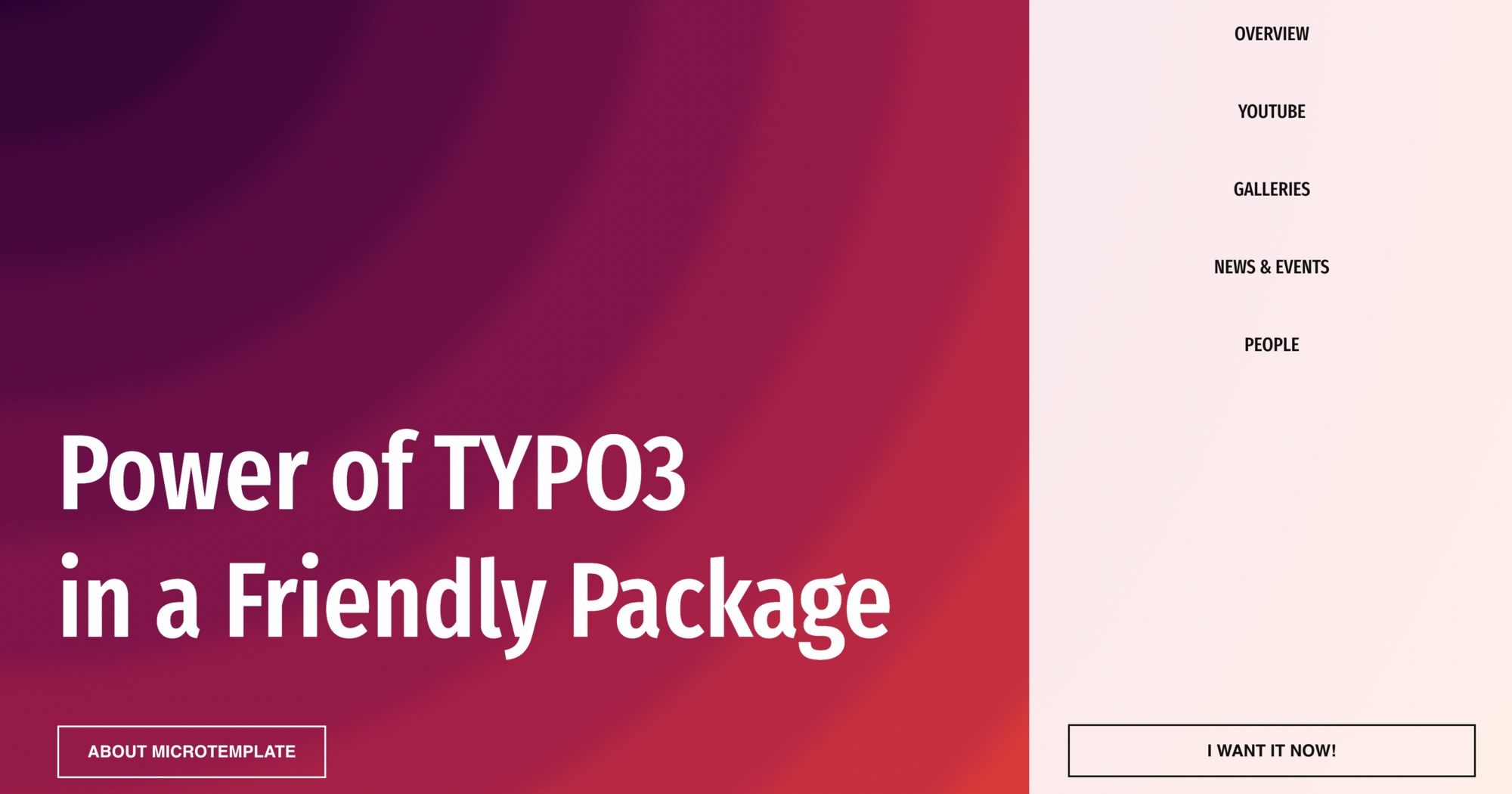 Free Template for TYPO3 | Microtemplate